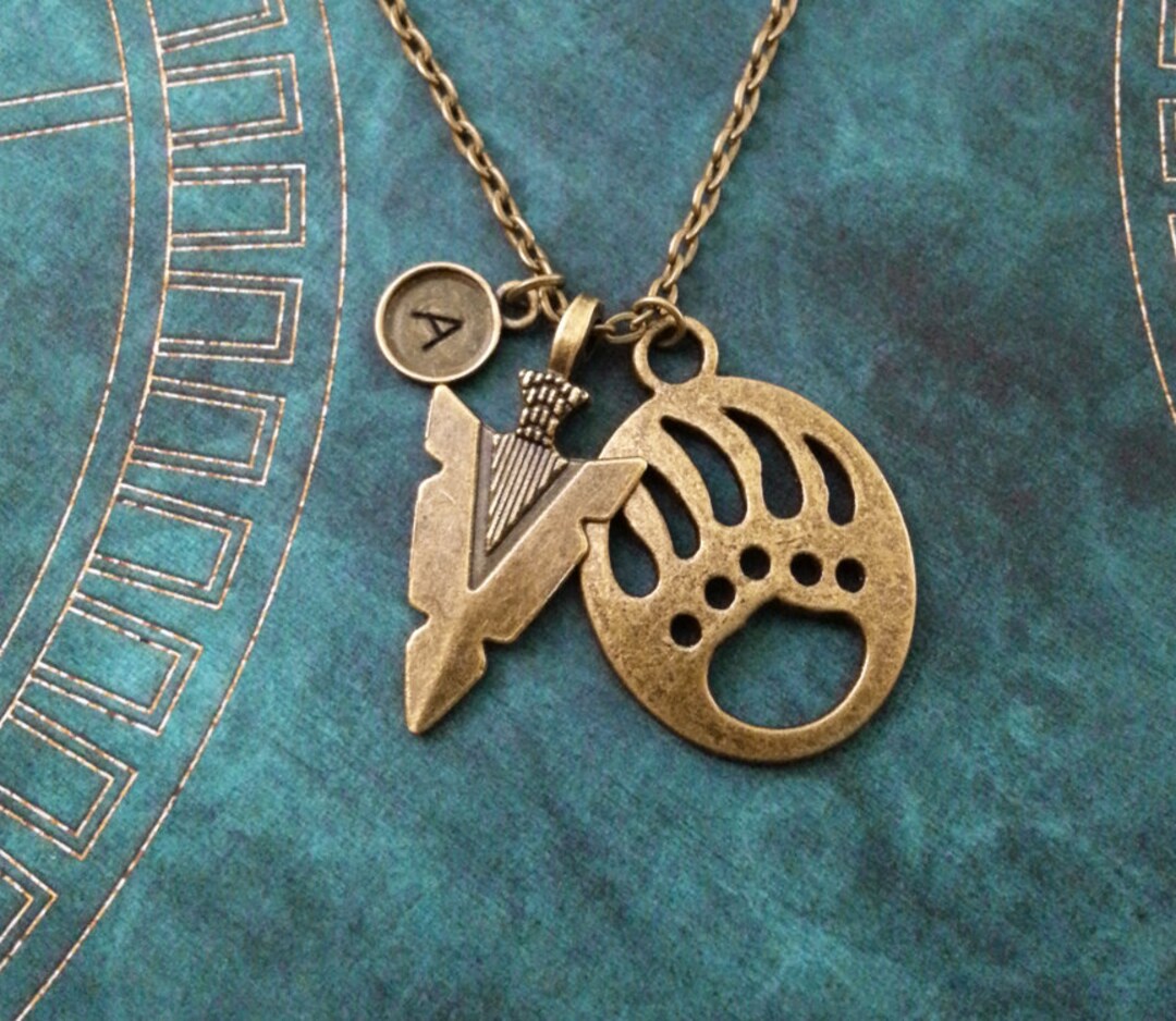 Bear Claw Necklace Bronze Paw Print Necklace Personalized Hunting Gift ...
