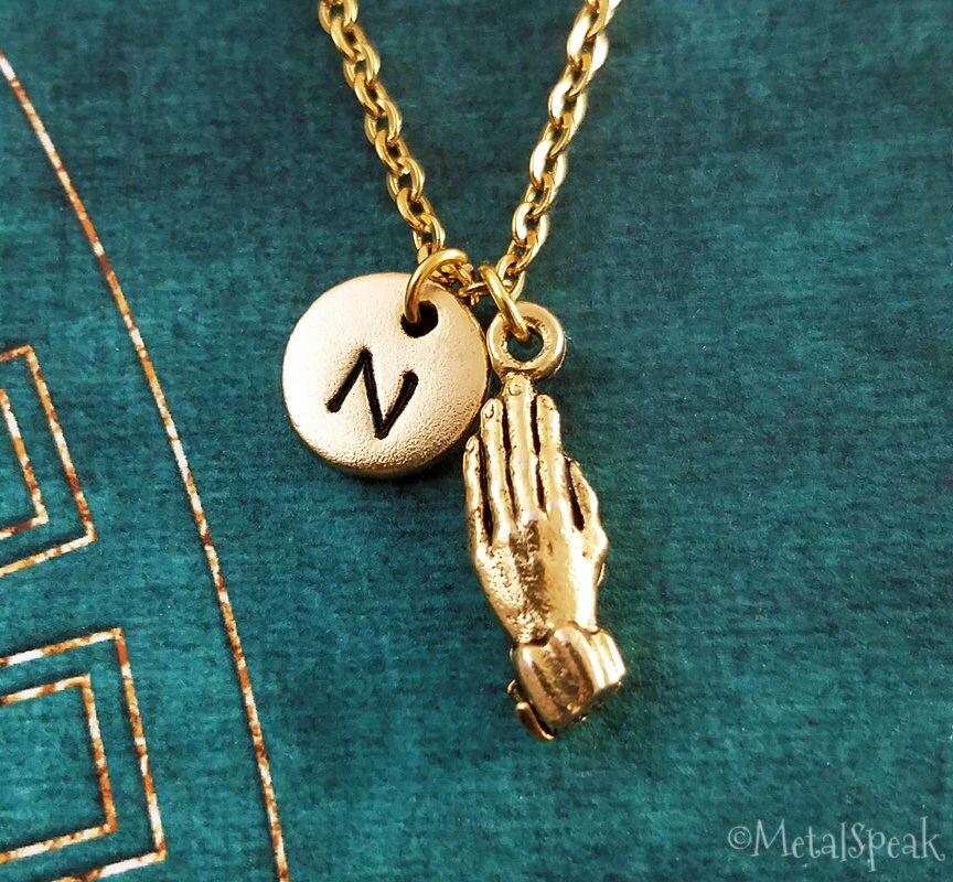 Praying Hands Necklace Prayer Necklace Christian Jewelry | Etsy
