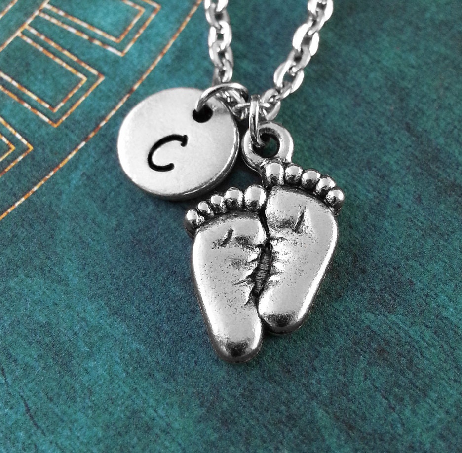 Baby Feet Necklace SMALL Footprints Necklace Personalized Jewelry Baby ...