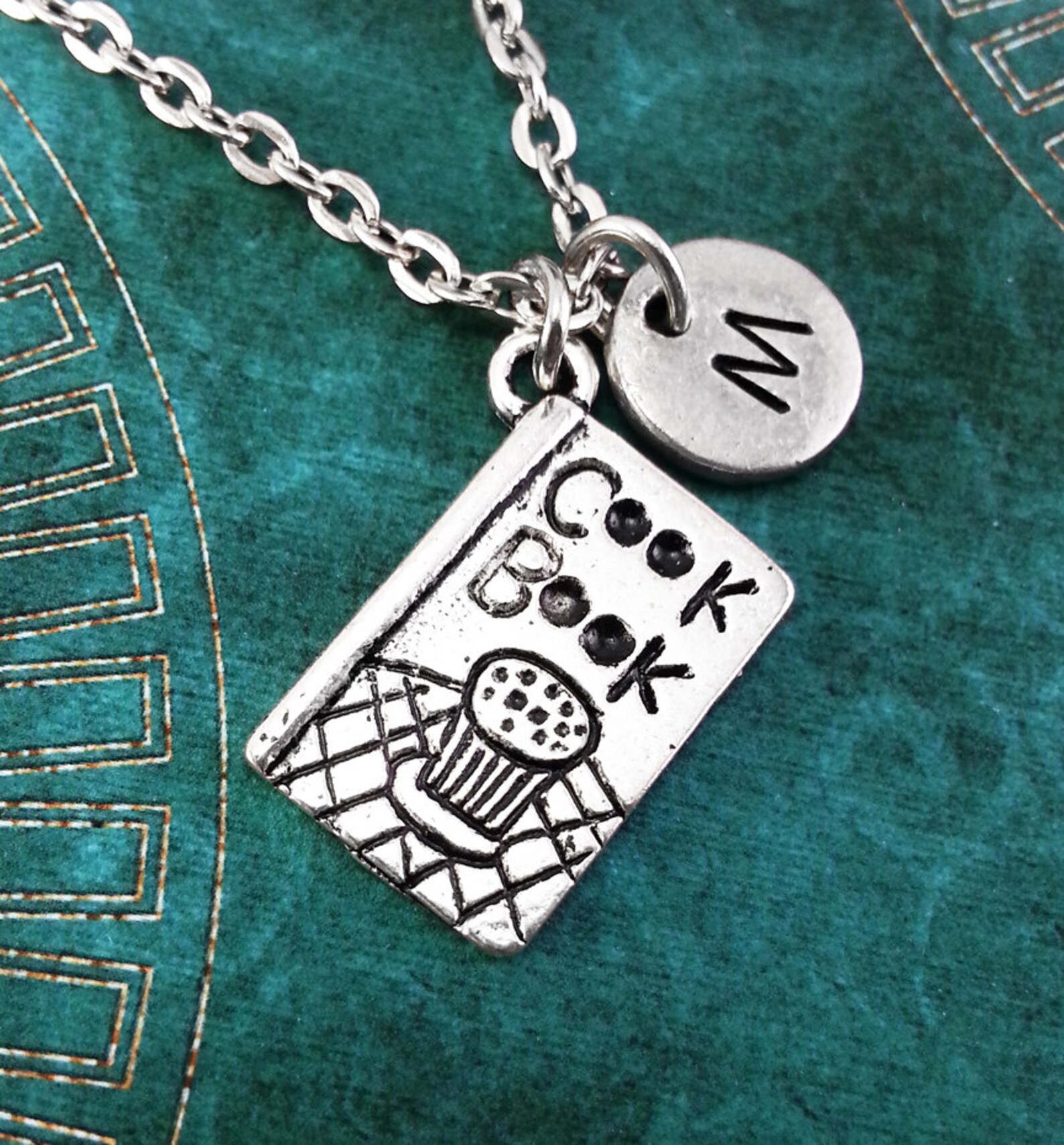Cookbook Necklace, Personalized Necklace, Book Pendant, Custom Necklace ...