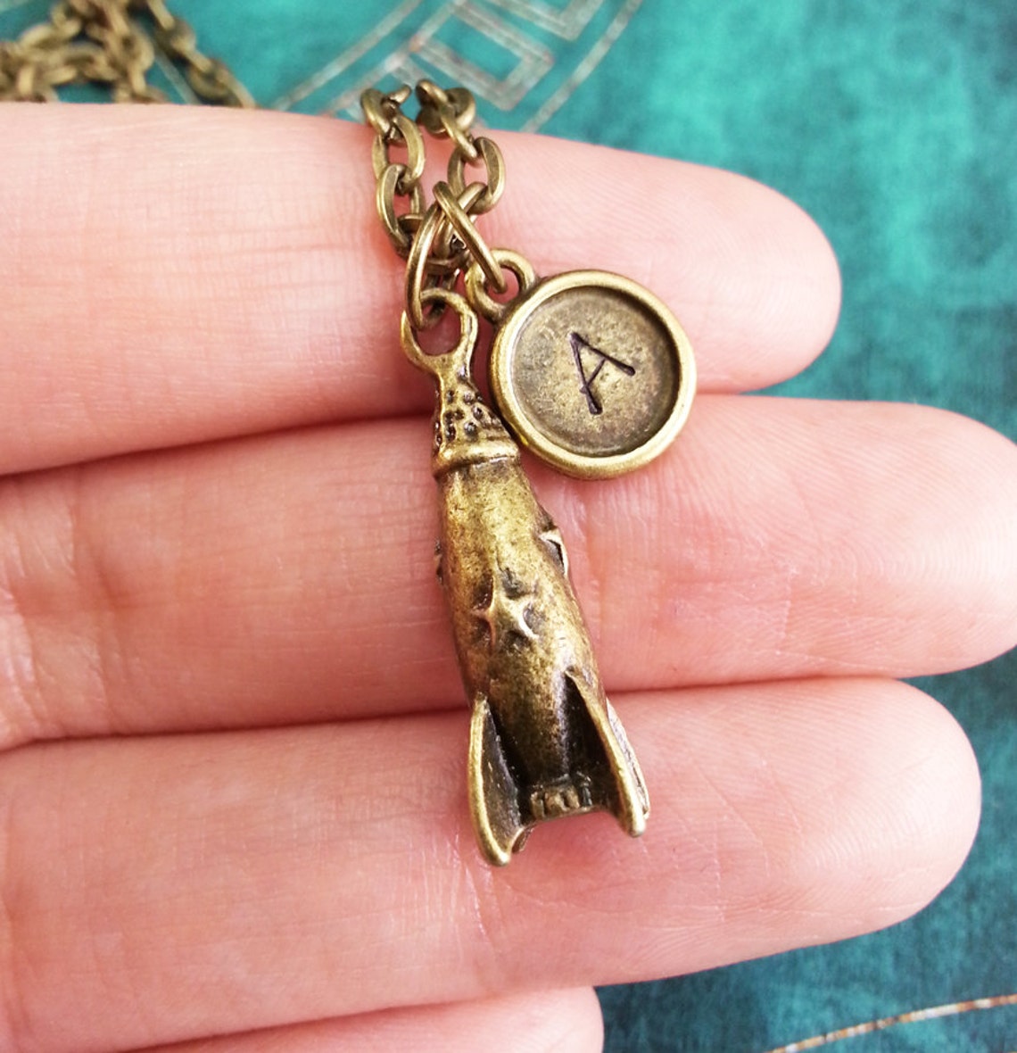 Rocket Necklace Spaceship Necklace Rocket Ship Necklace Astronaut ...