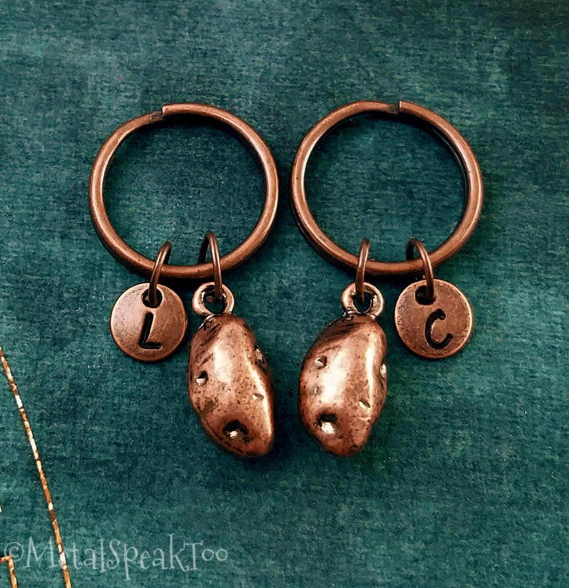 Potato Necklace SET of 2 SMALL Sweet Potato Charm Necklaces Potato ...