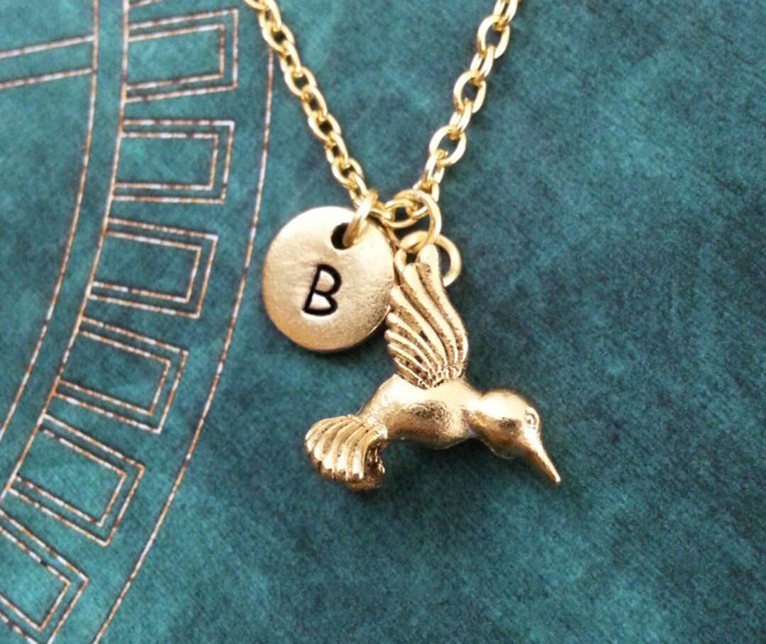 Hummingbird Necklace, VERY SMALL Hummingbird Jewelry Bird Pendant ...
