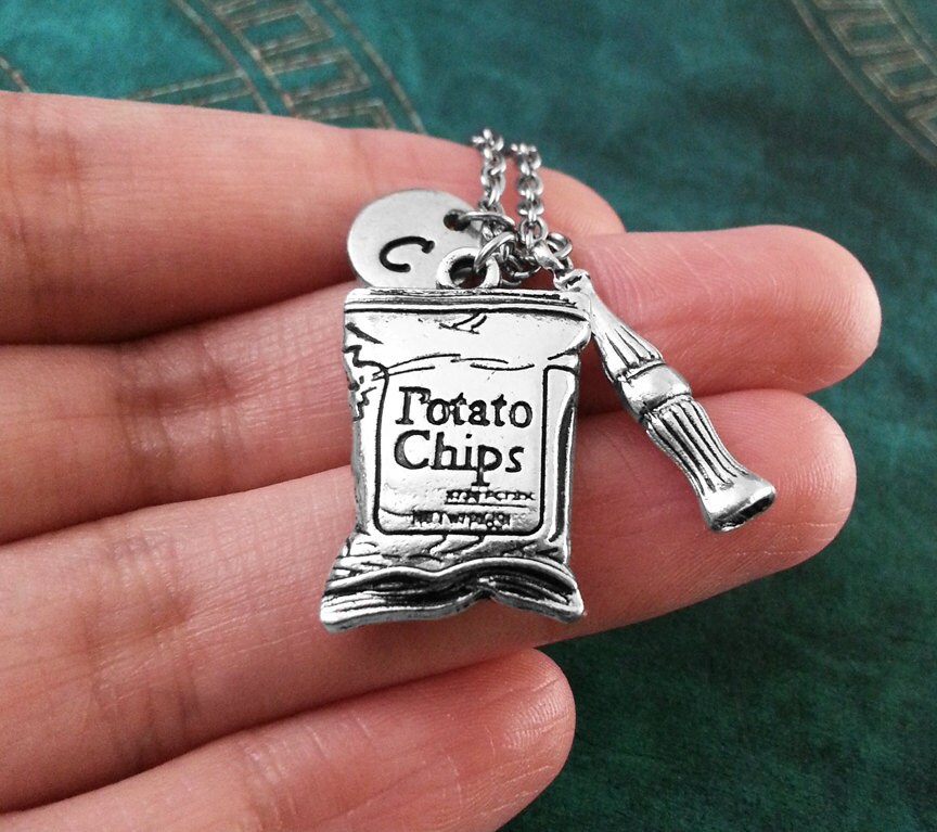 Potato Chips Necklace Bag of Potato Chips Jewelry Chips and - Etsy