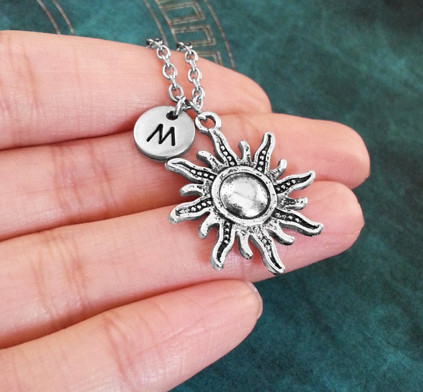 Sun Necklace Sun Jewelry Radiant Sun Charm Necklace Celestial | Etsy