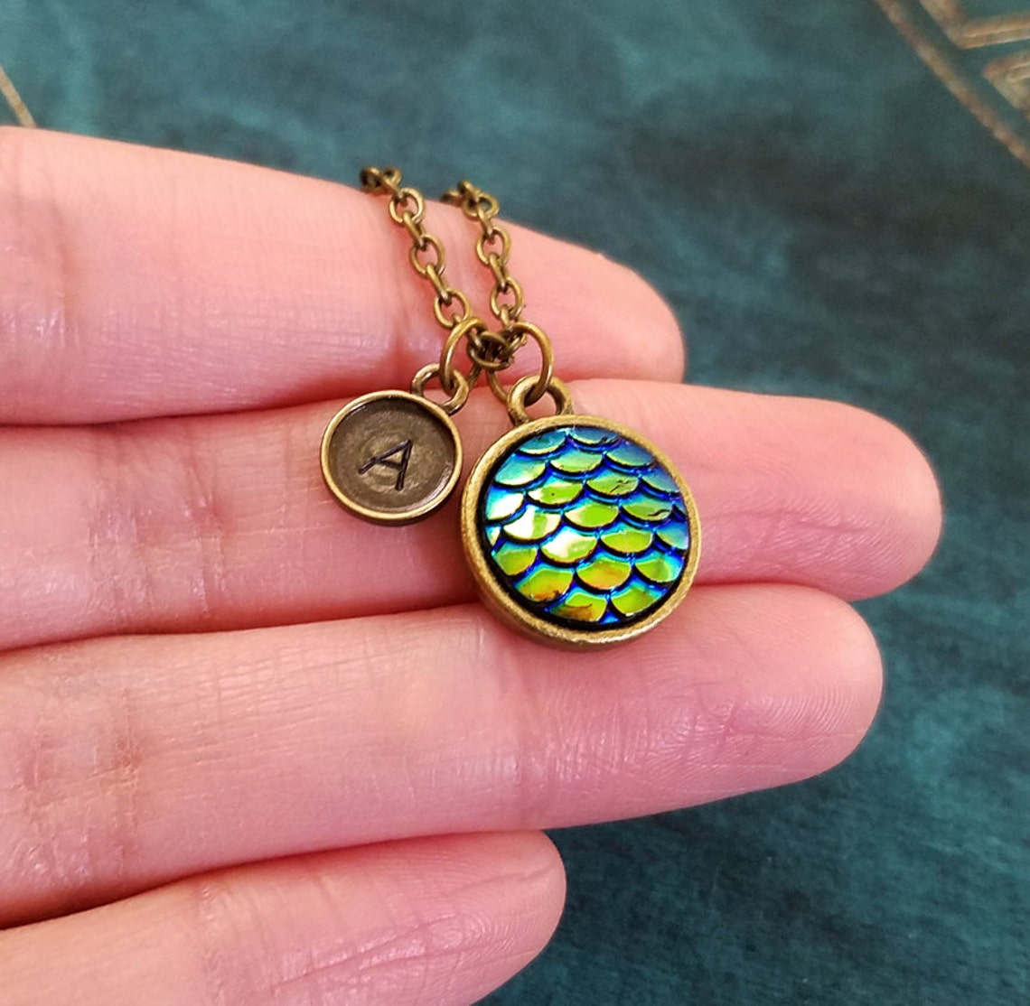 Scales Necklace SMALL Fish Scales Jewelry Scale Necklace Mermaid ...