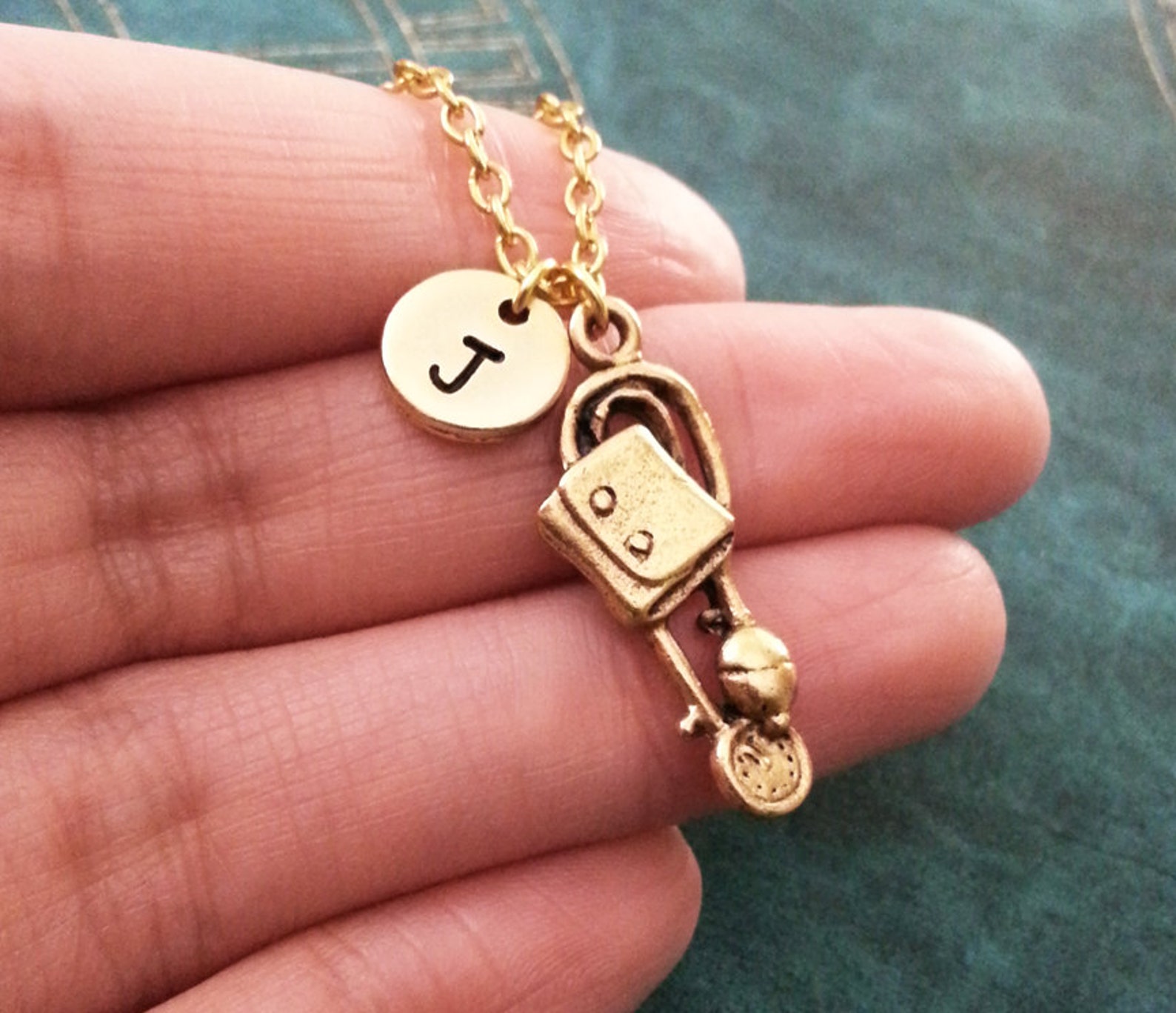 Blood Pressure Cuff Necklace Gold Blood Pressure Cuff Charm Health Gift ...