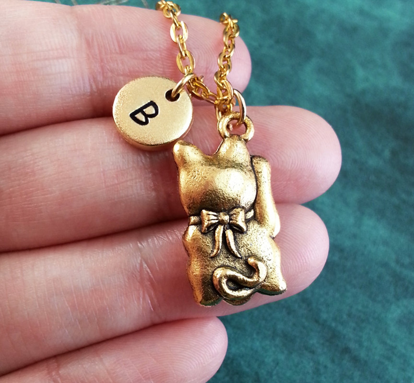 Maneki Neko Cat Necklace Lucky Cat Pendant Welcoming Cat | Etsy