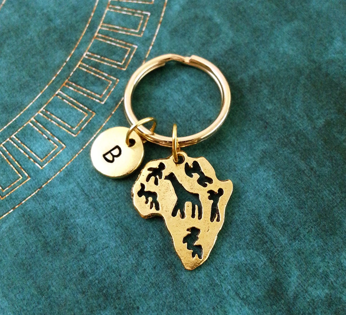 Africa Necklace Africa Keychain Personalized Jewelry Africa - Etsy