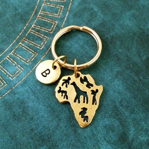 Africa Necklace Africa Keychain Personalized Jewelry Africa Pendant ...