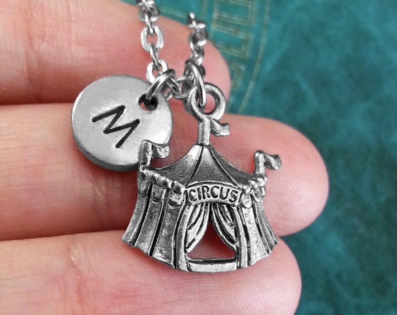 Circus Tent Necklace SMALL Circus Tent Charm Necklace Circus Jewelry ...