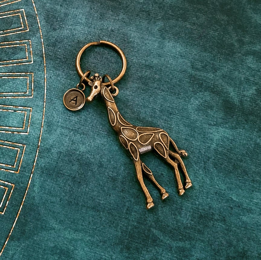 Giraffe Necklace LARGE Giraffe Charm Necklace Bronze Giraffe | Etsy
