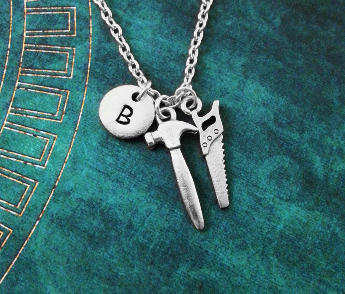 Saw Necklace SMALL Handsaw Necklace Hammer Necklace Repairman Gift ...