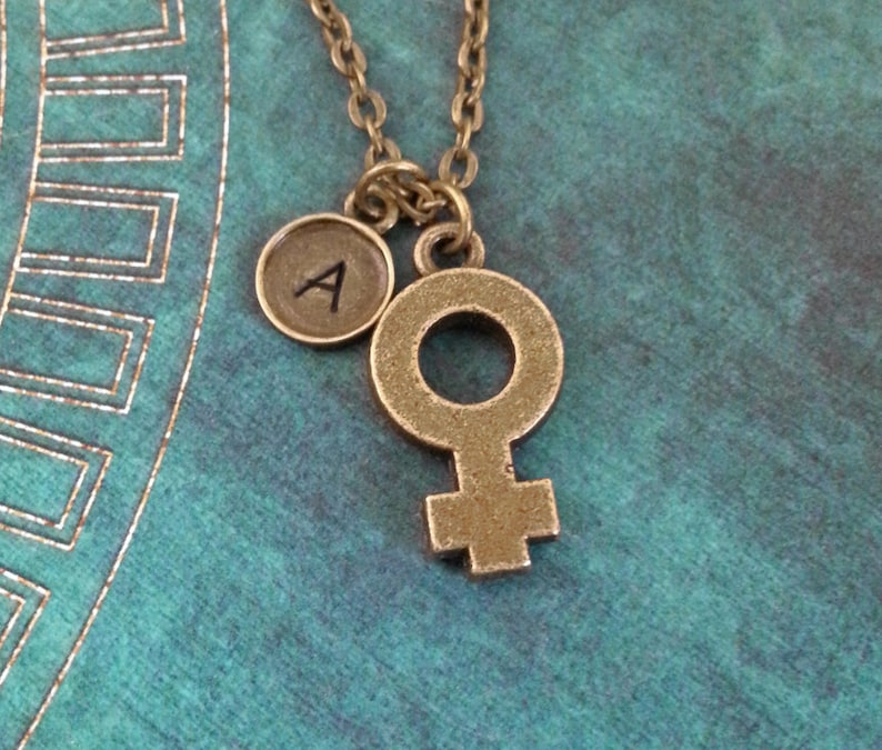 Mars Symbol Necklace Bronze Mars Necklace Mars Jewelry Gender | Etsy