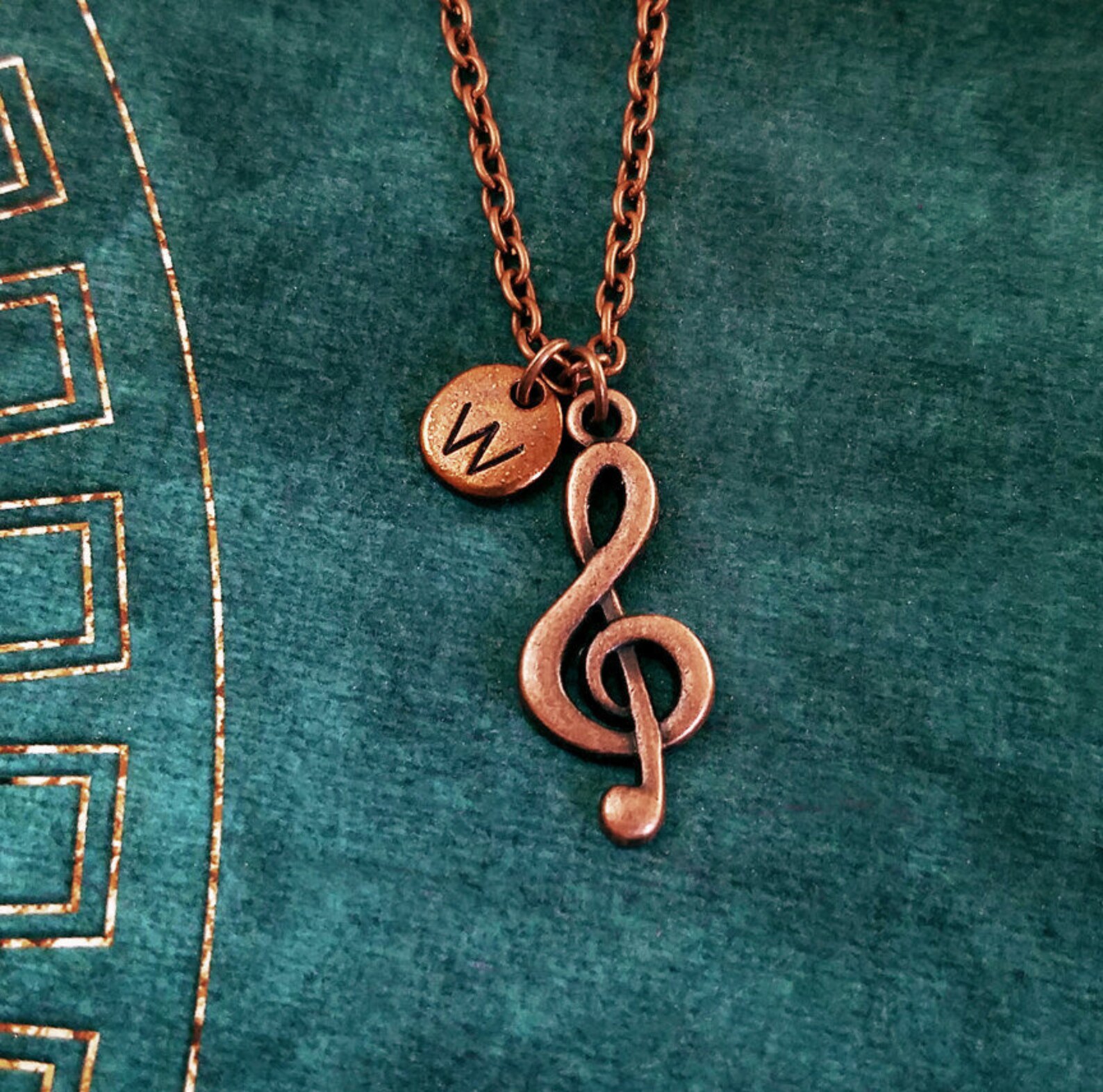 Treble Clef Necklace Treble Clef Jewelry Music Note Necklace - Etsy