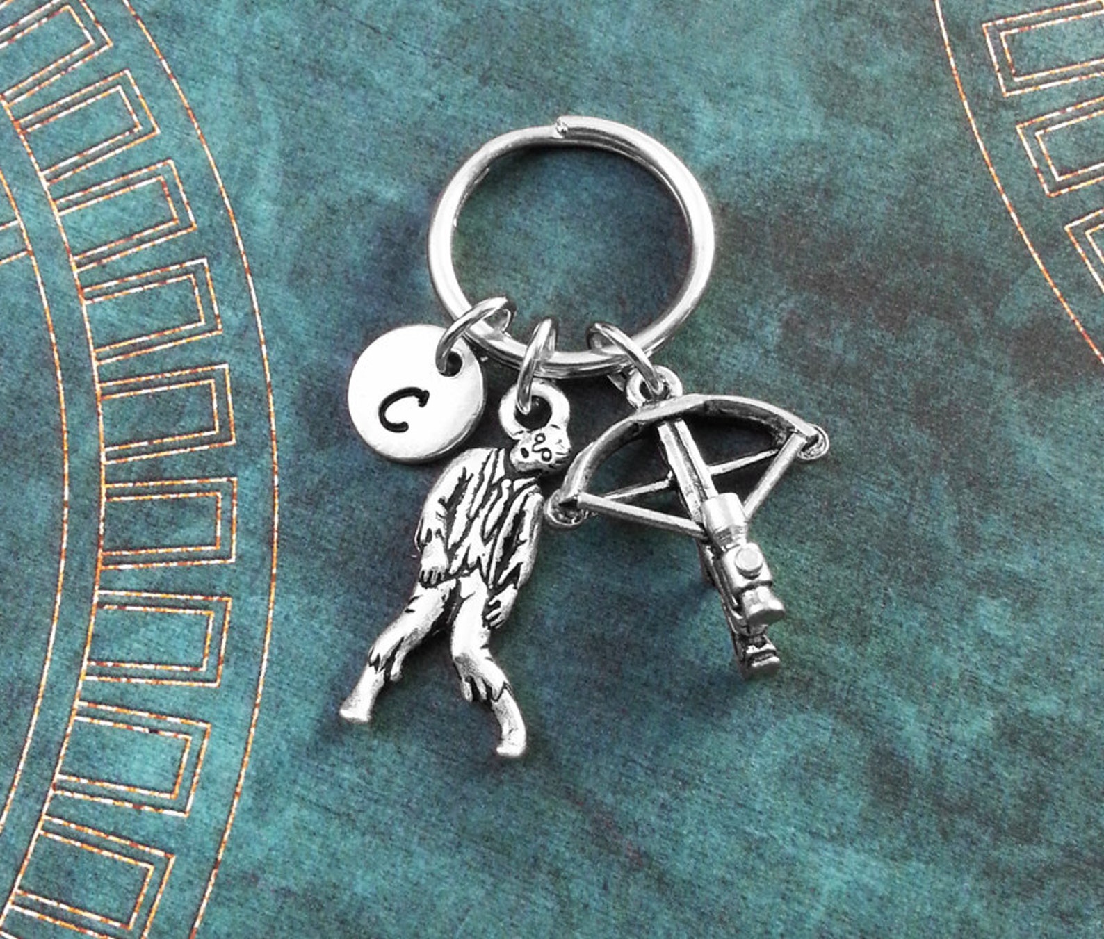 Zombie Necklace Zombie Jewelry Bow Necklace Crossbow Necklace Silver ...