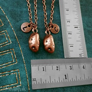 Potato Necklace SET of 2 SMALL Sweet Potato Charm Necklaces Potato ...