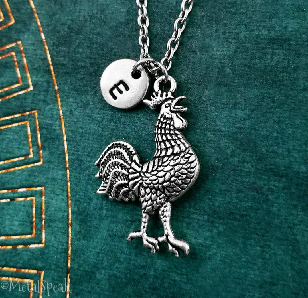 Gallo Collar Gallo Joyería Gallo Encanto Collar Granja Animal Joyería ...