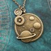 Space Necklace LARGE Bronze Gear Jewelry Outerspace Jewelry Steampunk ...