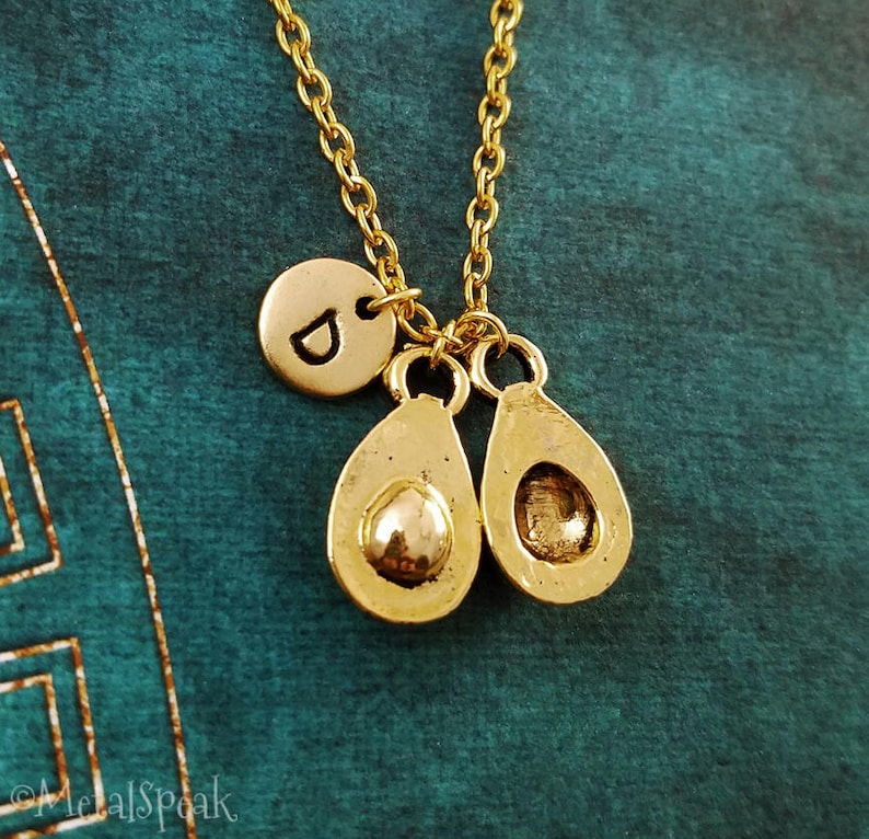 Avocado Necklace SMALL Avocado Necklace Avocado Charm Necklace - Etsy