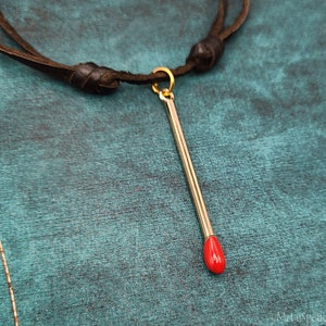Match Necklace Matchstick Necklace Match Jewelry Fire Jewelry Match ...
