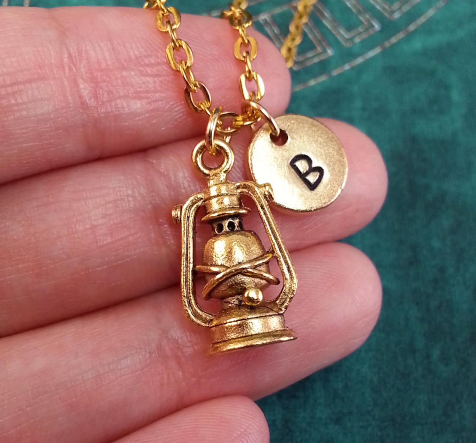 Lantern Necklace Gold Lantern Personalized Necklace Pendant - Etsy