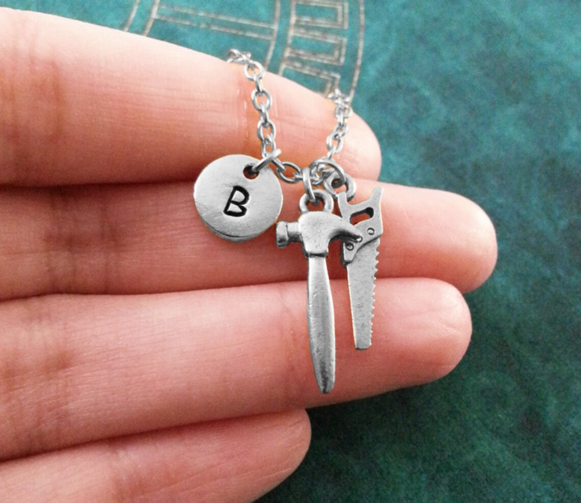 Saw Necklace SMALL Handsaw Necklace Hammer Necklace Repairman Gift ...