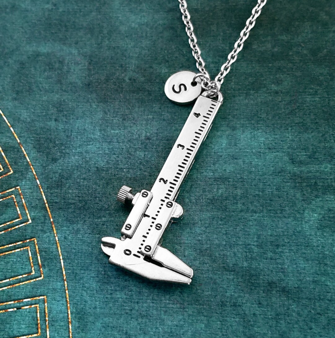 Vernier Caliper Necklace LARGE Caliper Charm Necklace Caliper Jewelry ...