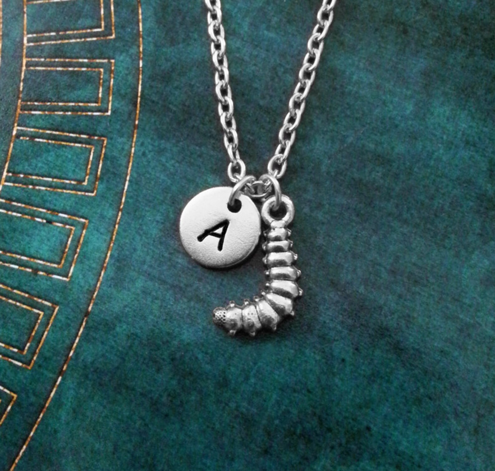 Worm Necklace VERY SMALL Worm Jewelry Caterpillar Necklace | Etsy