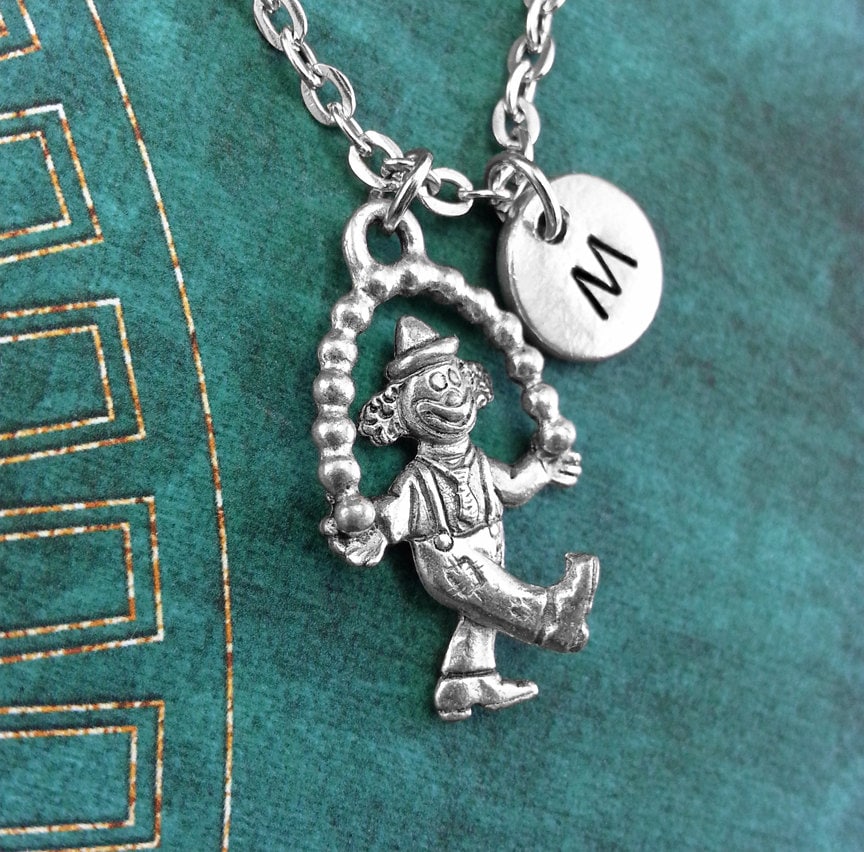 Clown Necklace Personalized Necklace Clown Pendant Custom - Etsy UK