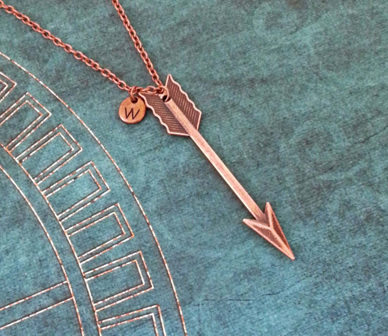 Arrow Necklace Copper Arrow Jewelry Arrow Charm Necklace Arrow - Etsy