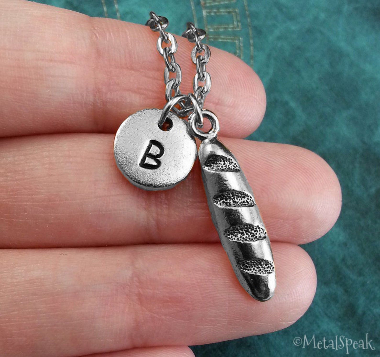 Baguette Necklace Bread Loaf of Bread Necklace Baguette Pendant ...