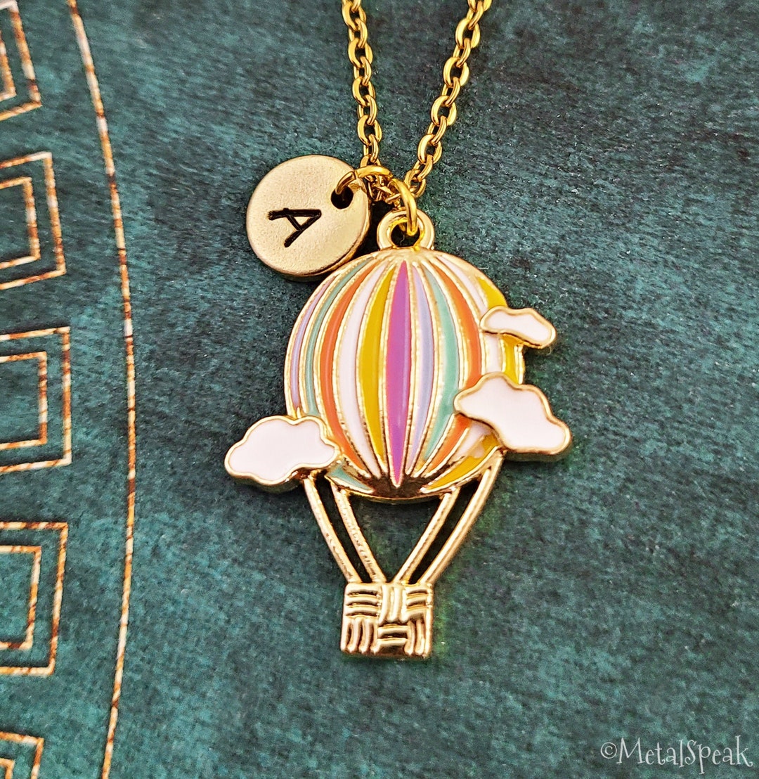 Hot Air Balloon Necklace Hot Air Balloon Gift Hot Air Balloon Charm ...
