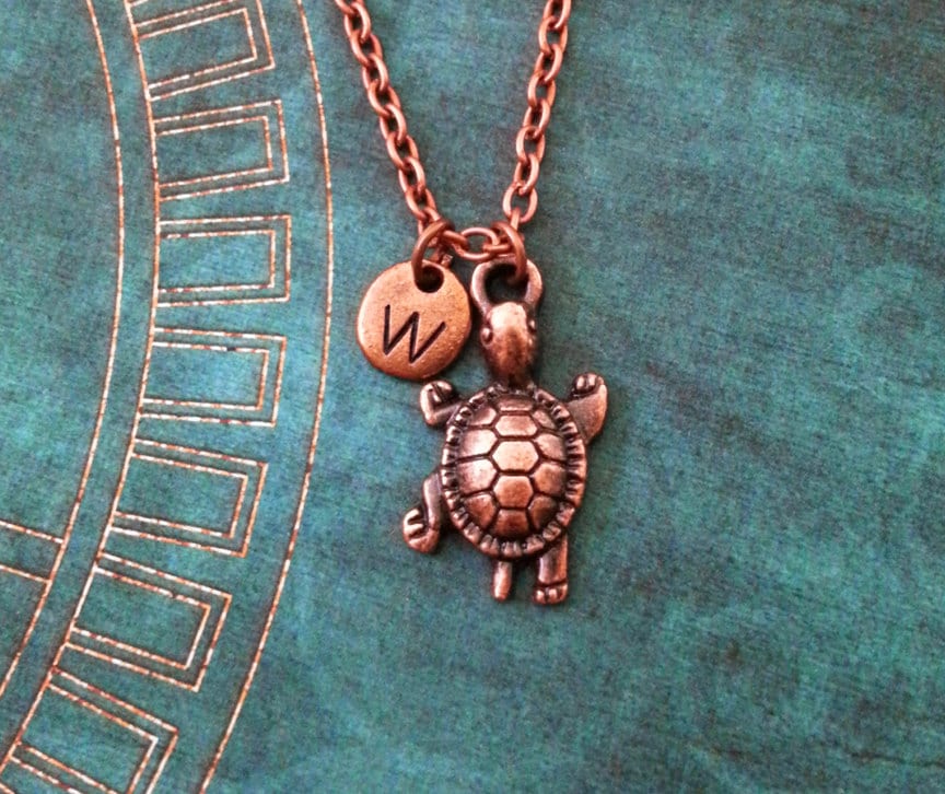 Turtle Necklace VERY SMALL Turtle Jewelry Personalized Jewelry - Etsy