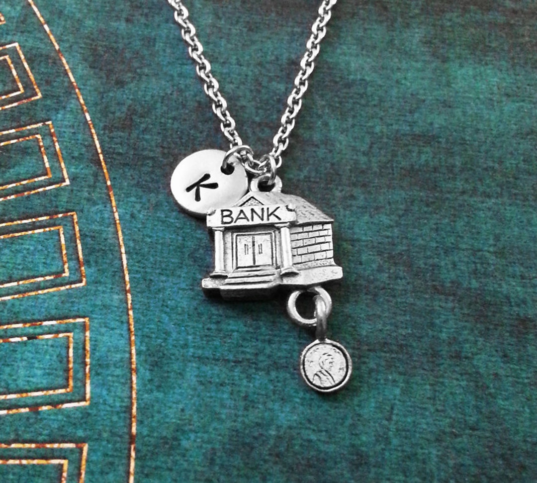 Bank Necklace SMALL Bank Jewelry Coin Necklace Banker Necklace Bank ...