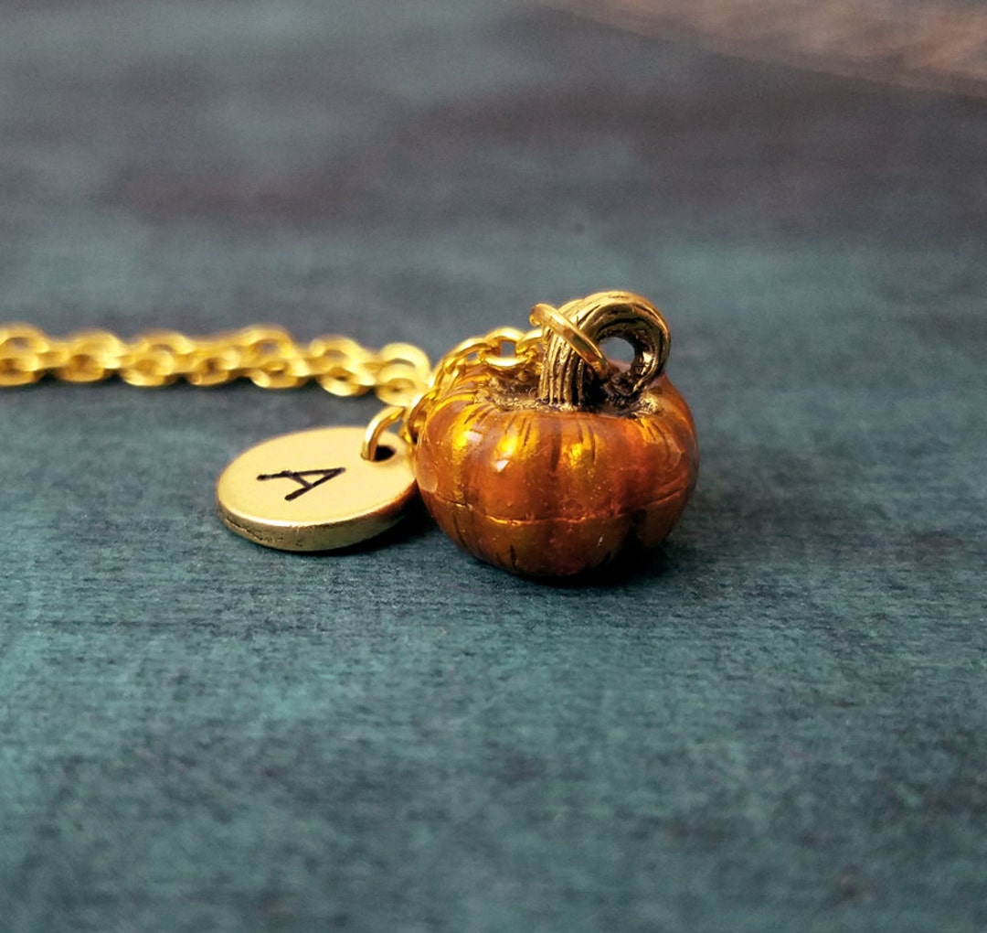 Pumpkin Necklace SMALL Pumpkin Jewelry Pendant Necklace Pumpkin Charm ...