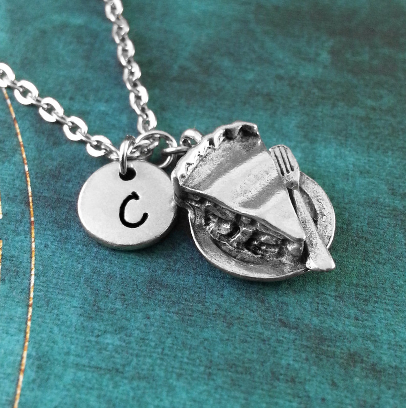 Slice of Pie Necklace Personalized Necklace Pie Pendant - Etsy