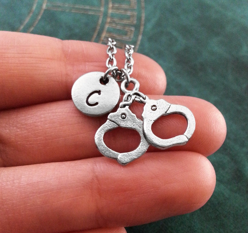 Handcuffs Necklace SMALL Personalized Necklace Handcuff | Etsy