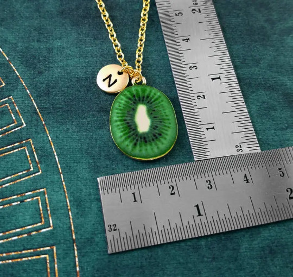 Kiwi Necklace Kiwi Jewelry Food Jewelry Fruit Jewelry Slice Charm ...