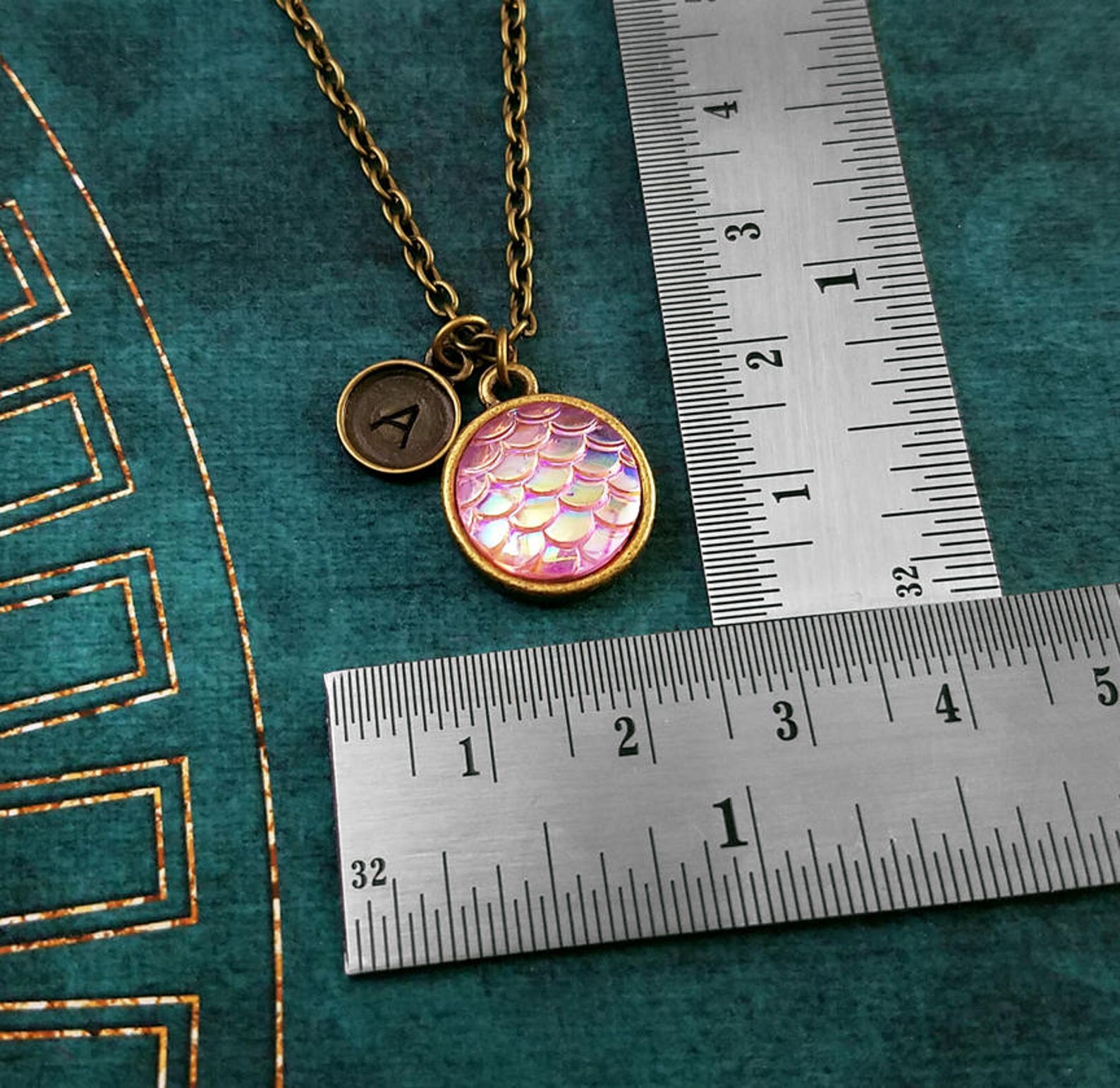 Pink Scales Necklace SMALL Fish Scales Jewelry Mermaid - Etsy