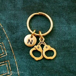 Handcuffs Necklace SMALL Handcuffs Charm Necklace Handcuffs Pendant Law ...