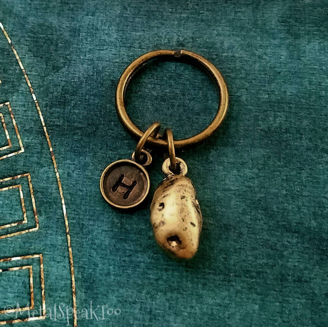 Potato Necklace SMALL Bronze Potato Charm Necklace Potato - Etsy