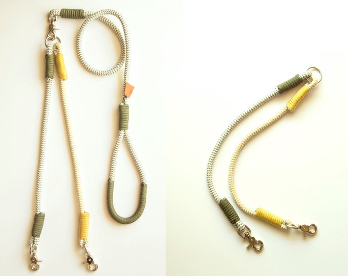 Double Dog Coupler Leash Splitter Rope Walking Lead Chevron Rope Dog ...