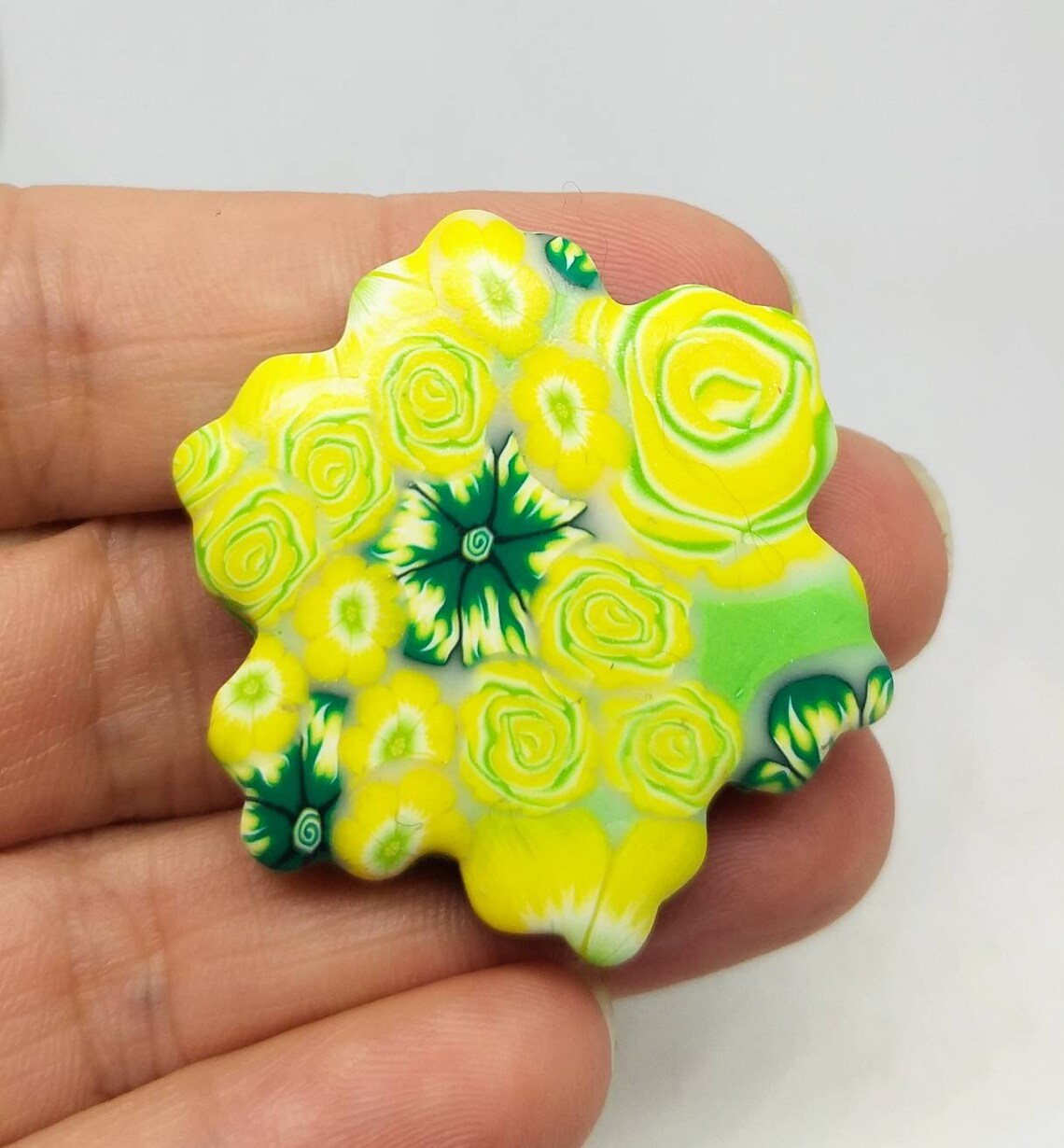 Polymer Clay Flower Cane Yellow Rose Cane Raw Polymer Clay - Etsy