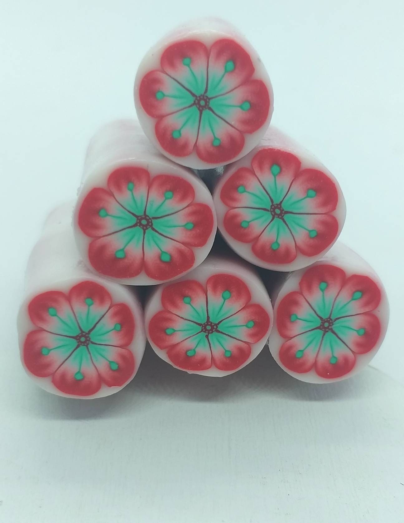 Polymer Clay Flower Cane Red Cane Raw Polymer Clay Cane - Etsy UK