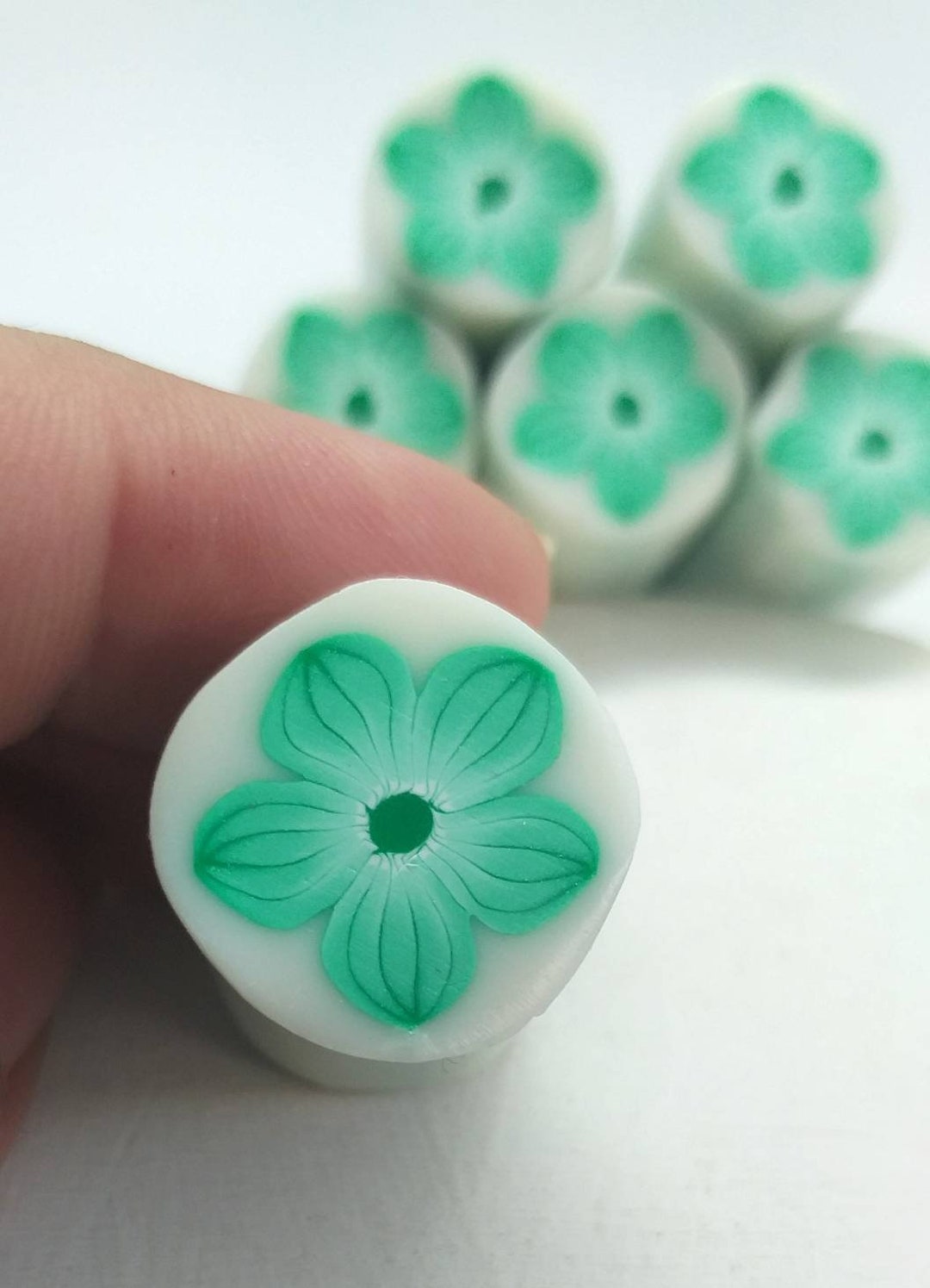 Polymer Clay Flower Cane Green Cane Raw Polymer Clay Cane - Etsy