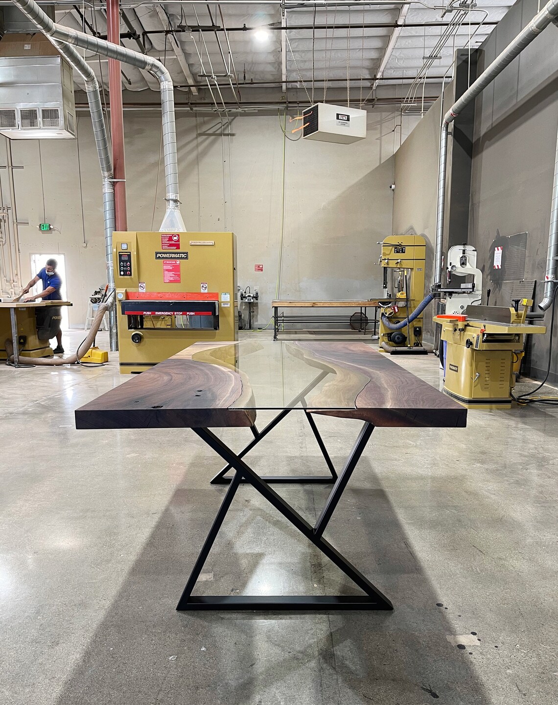 Custom Live Edge Glass River Table Quote - Etsy