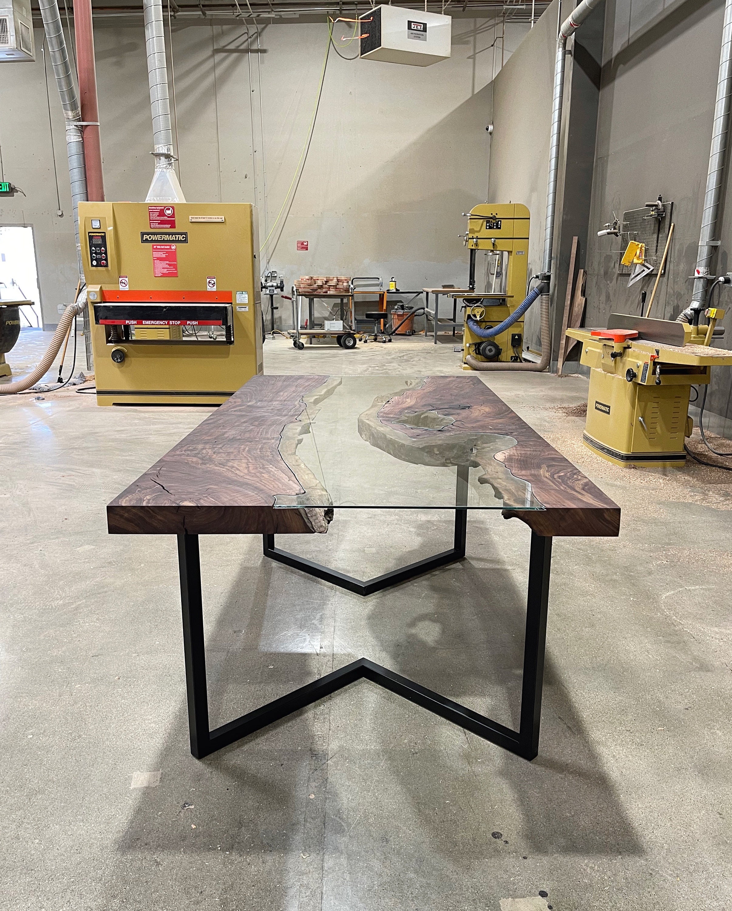 Custom Live Edge Glass River Table Quote - Etsy