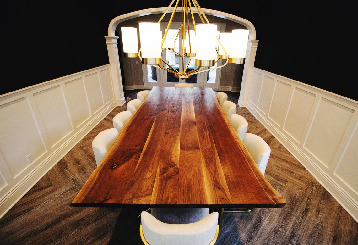 Custom Live Edge Dining Table - Etsy