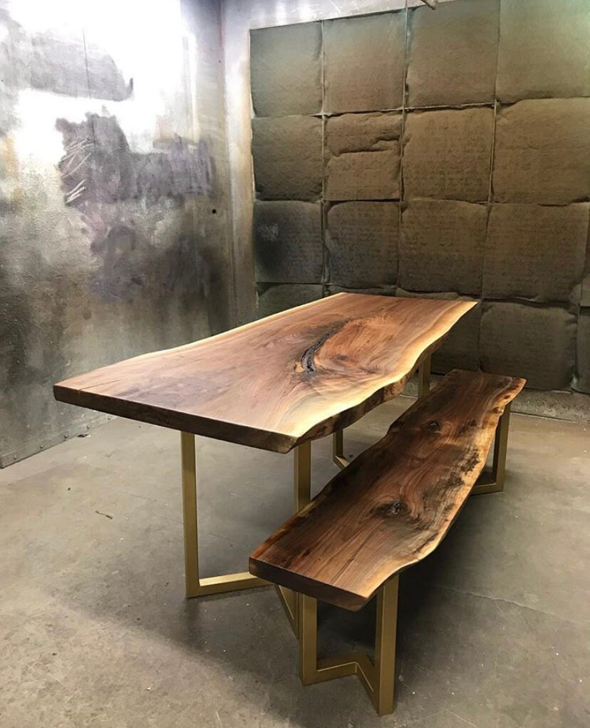 Custom Live Edge Dining Table - Etsy